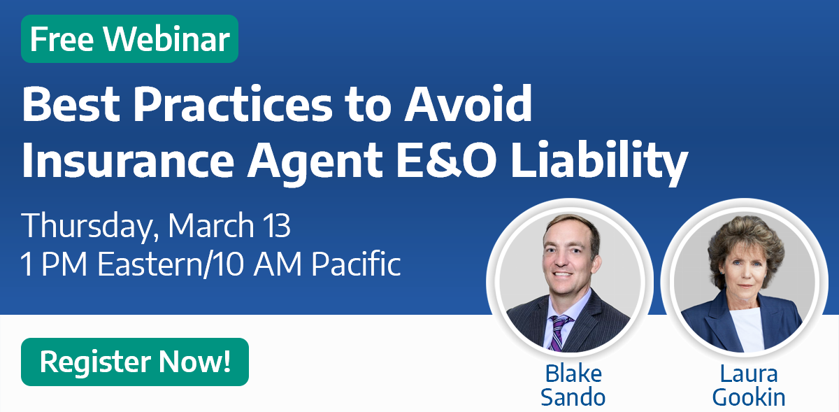 Live Event: Best Practices to Avoid Insurance Agent E&O Liability ...