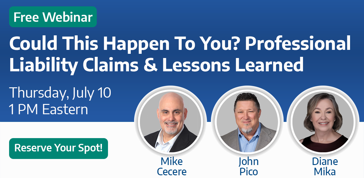 Free Webinar: Could This Happen to You? Professional Liability Claims ...